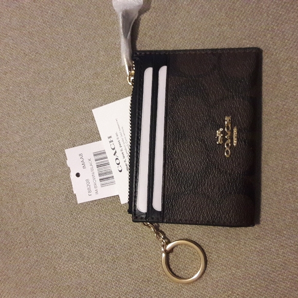 Coach | Accessories | Coach Mini Skinny Id Case In Signature Canvas ...